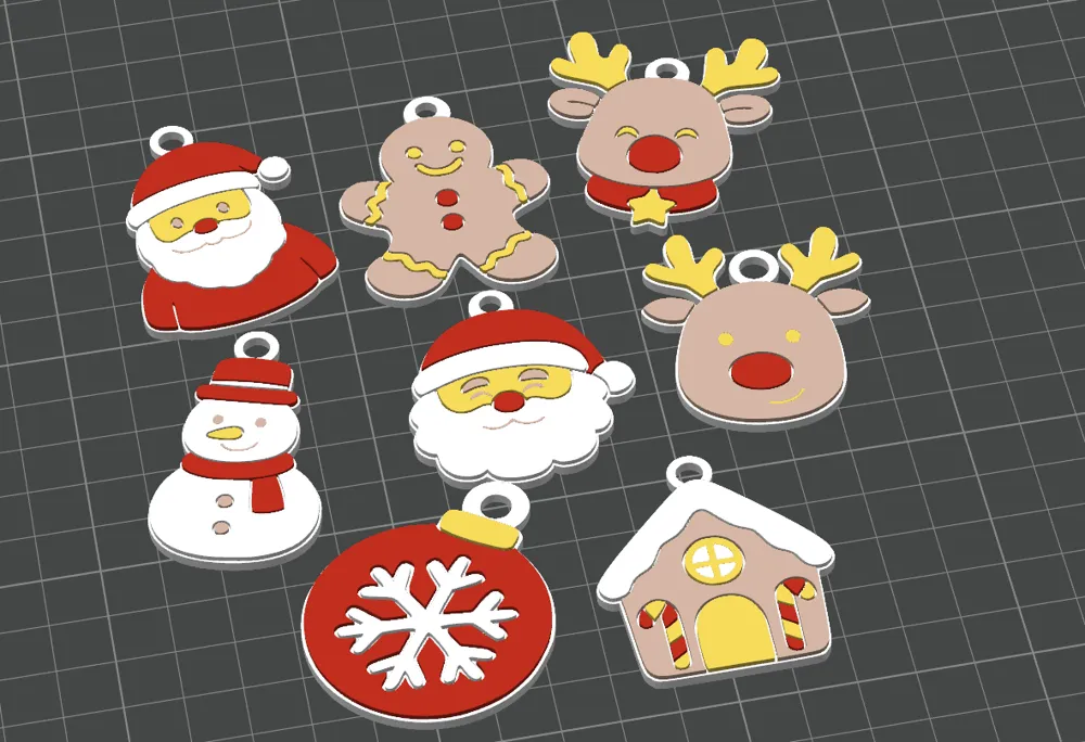 Christmas Ornaments Set - Free 3D Print Model - MakerWorld