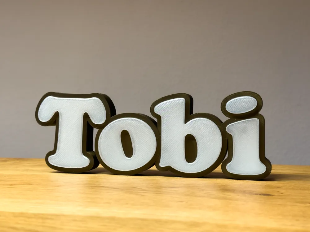 LED Name Lamp Tobi - Free 3D Print Model - MakerWorld