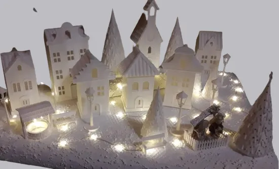 Small Christmas Village - Free 3D Print Model - MakerWorld