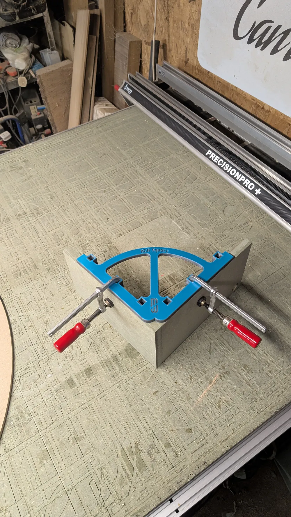 Cabinet and panel square for use with rail clamps - Free 3D Print Model ...