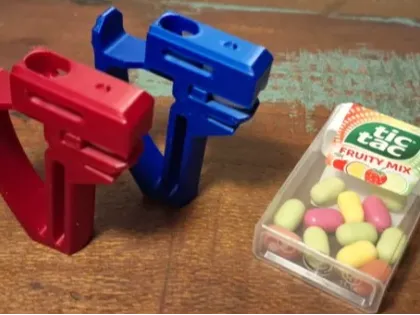 Tic tac gun-print in place - Free 3D Print Model - MakerWorld