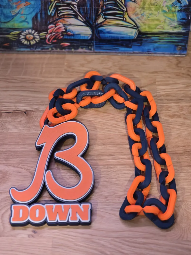 Chicago Bears - Bear Down Hype Chain - Free 3D Print Model - MakerWorld