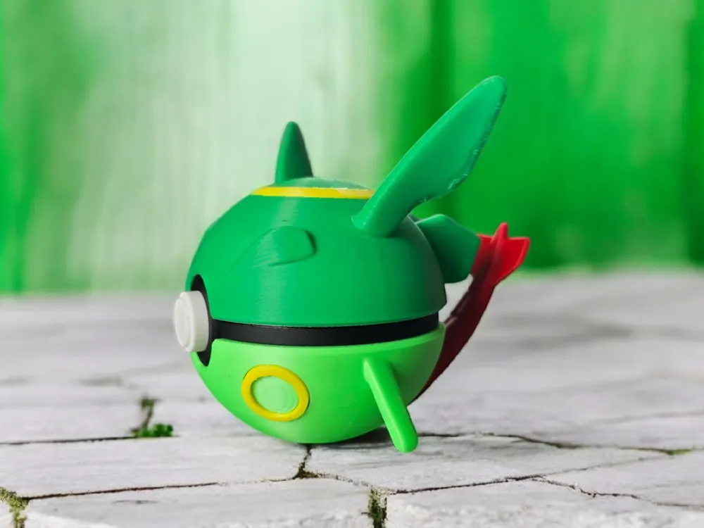 #0384 Rayquaza Pokéball - Multiparts by 3D Girl MakerWorld: Download ...