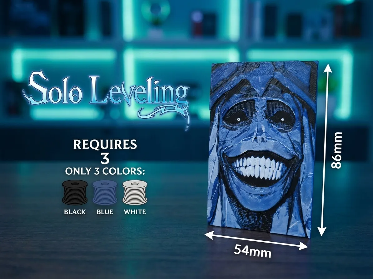 Solo Leveling: Statue of God - HueForge Card - Free 3D Print Model ...