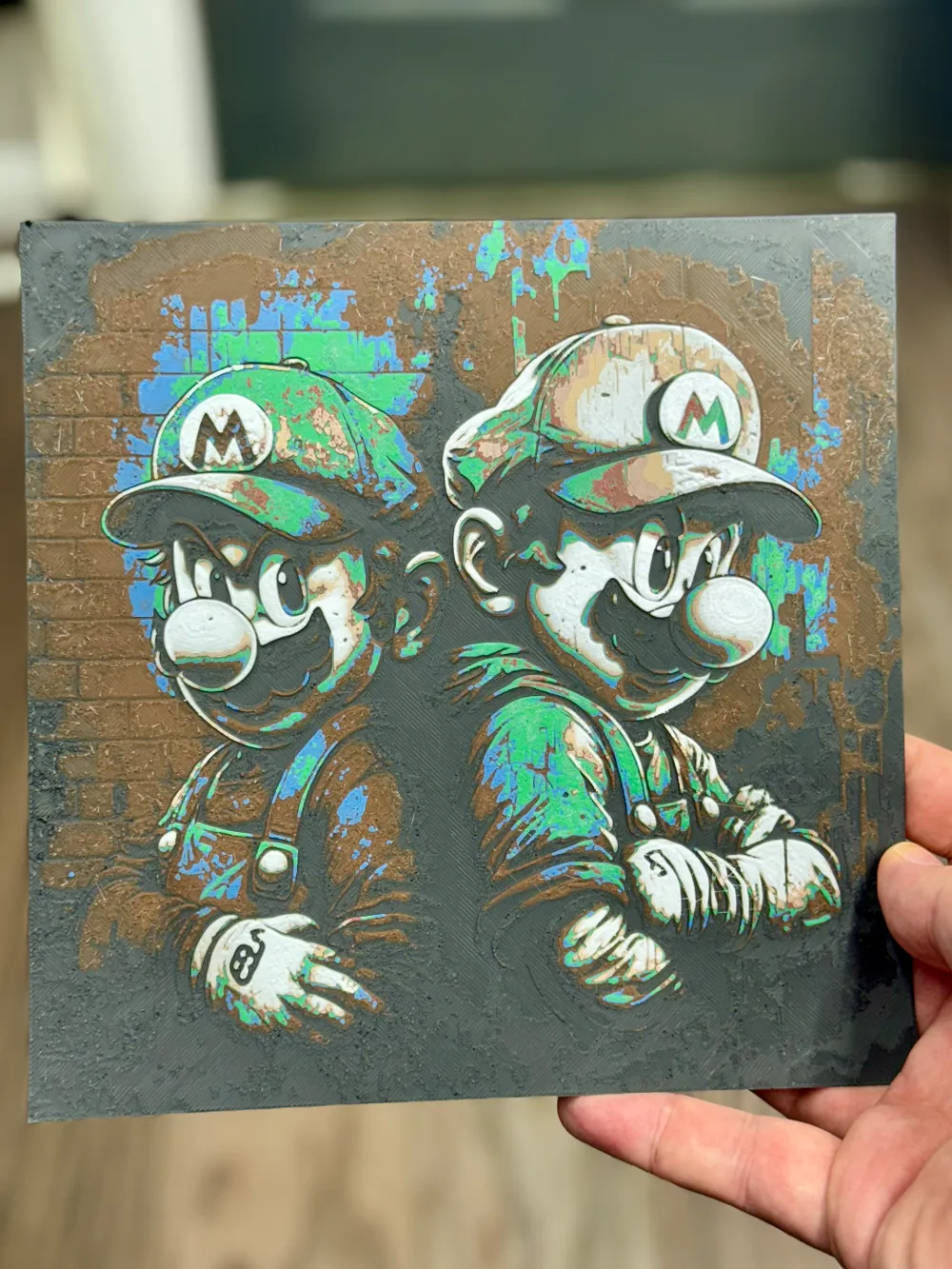 Mario Grunge Style HueForge | Super Mario by Bearded Dad Designz ...