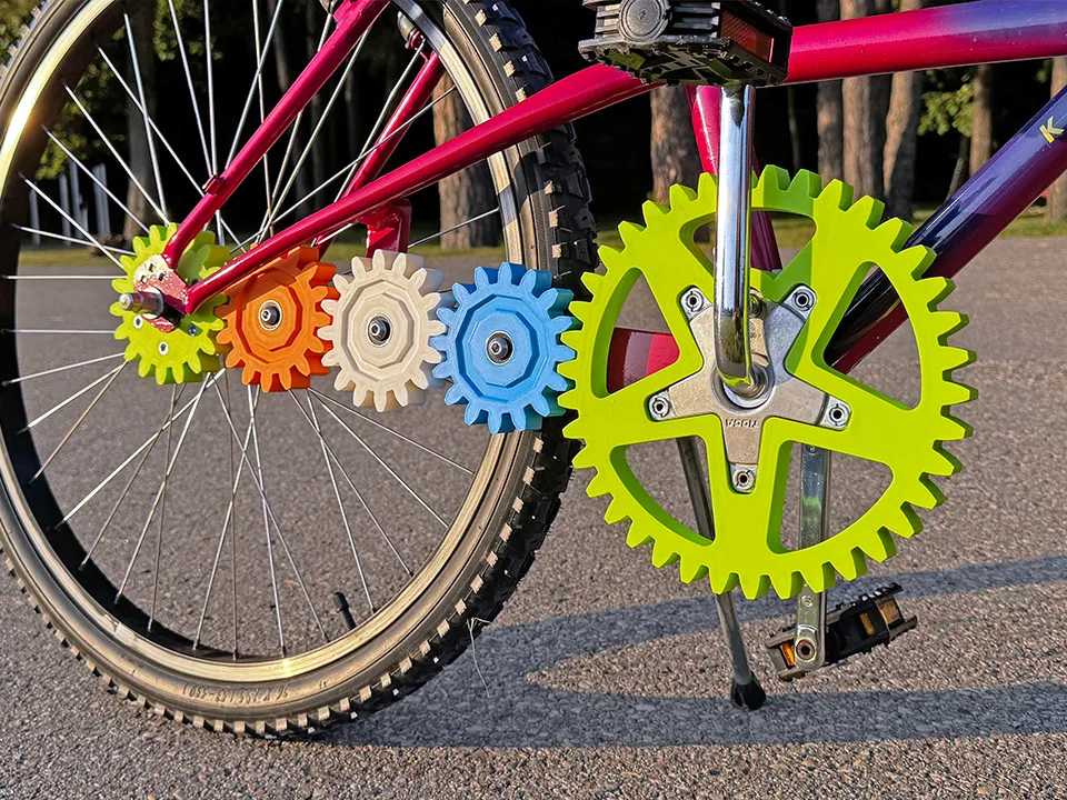 Bike With 3D Printed Gears by Well Done Tips MakerWorld: Download Free ...