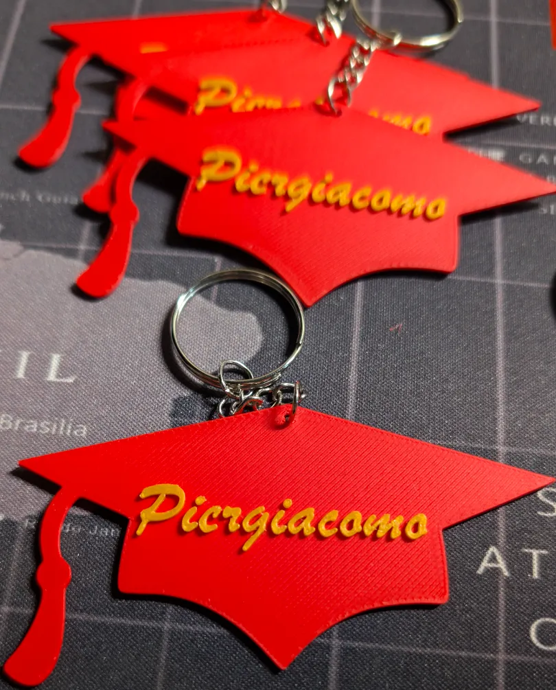 Customizable graduation cap keychain by Earth91 - MakerWorld