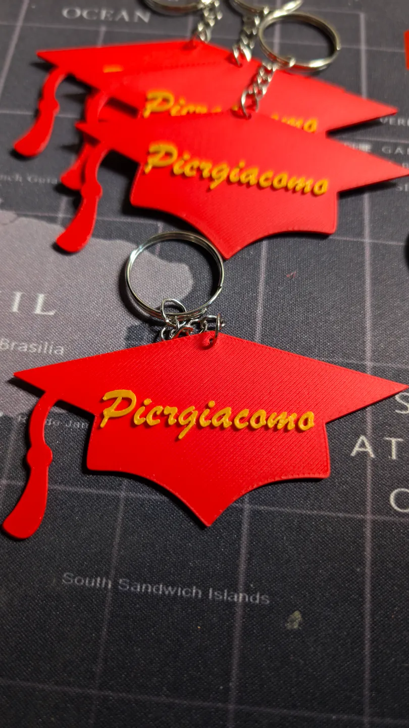 Customizable graduation cap keychain by Earth91 MakerWorld: Download ...