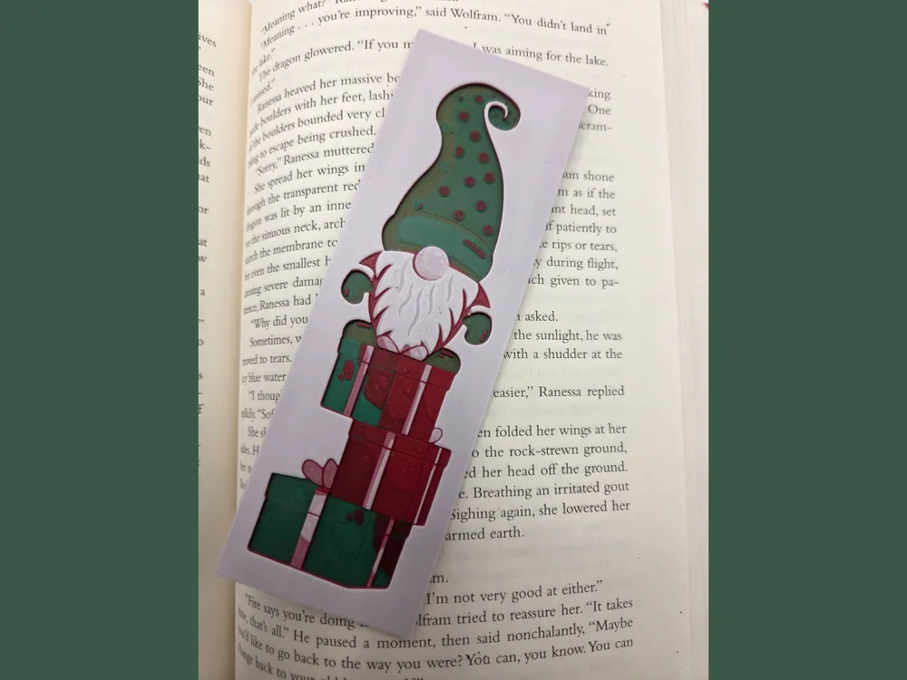 Christmas Gnome Bookmark by MythicHue's MakerWorld: Download Free 3D Models