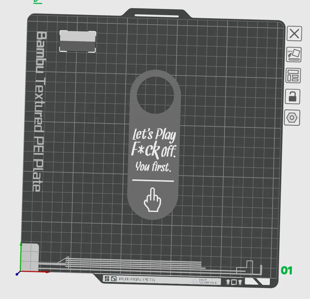 Rude Door Hanger / Do not disturb / Sign / Funny by 3D Prints This Week ...