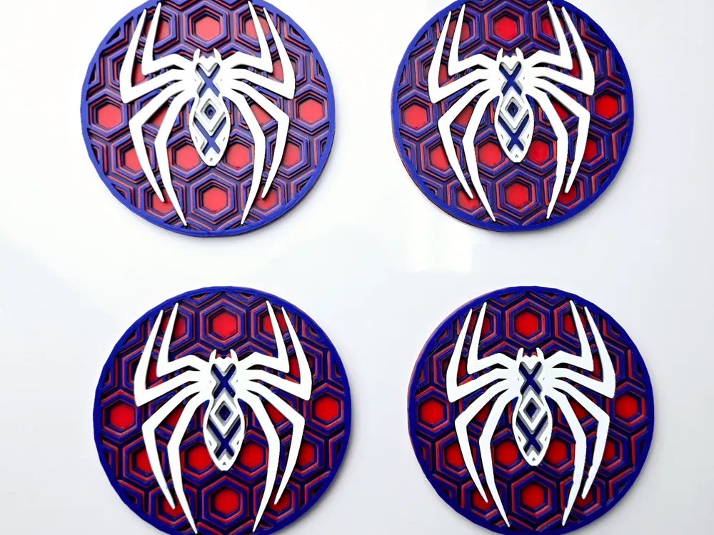 Marvel Spider-Man Mosaic Coaster by w3r3wolv3s - MakerWorld