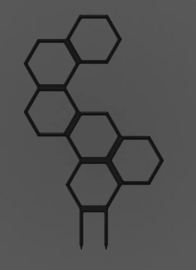 Hexagon House Plant Trellis by Gilad_Pellaeon - MakerWorld