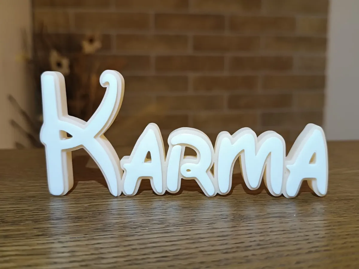 Karma Name Disney Font - Free 3D Print Model - MakerWorld