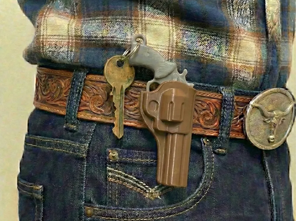 The Quickdraw Keychain II: Revolver Edition - Free 3D Print Model ...