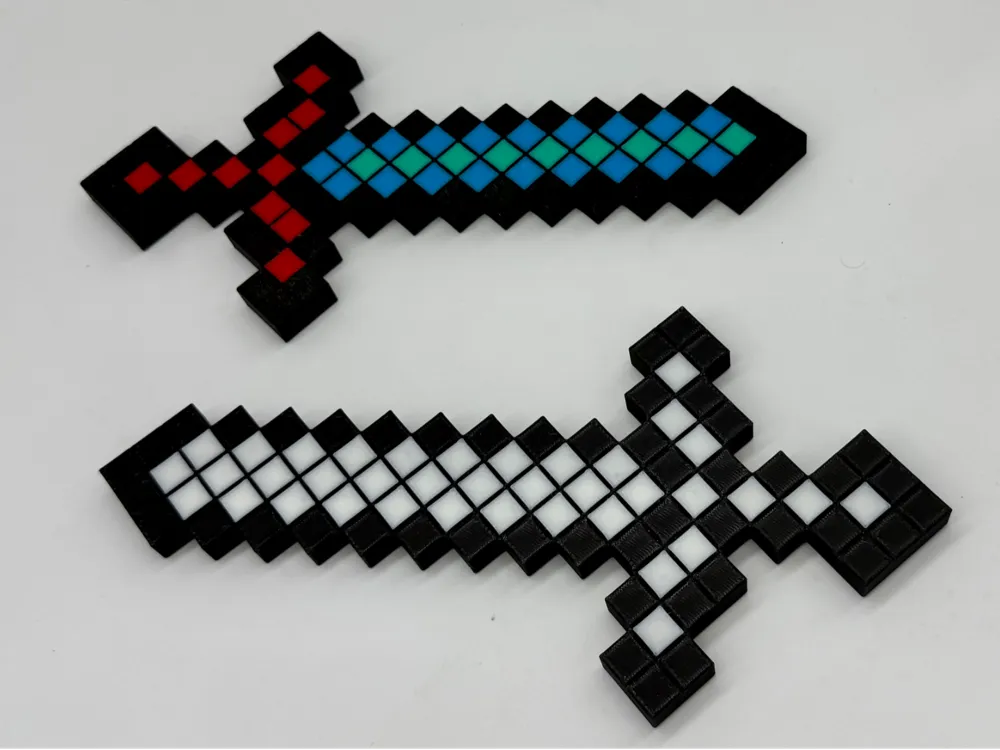 Minecraft Sword by dpnd3d MakerWorld: Download Free 3D Models