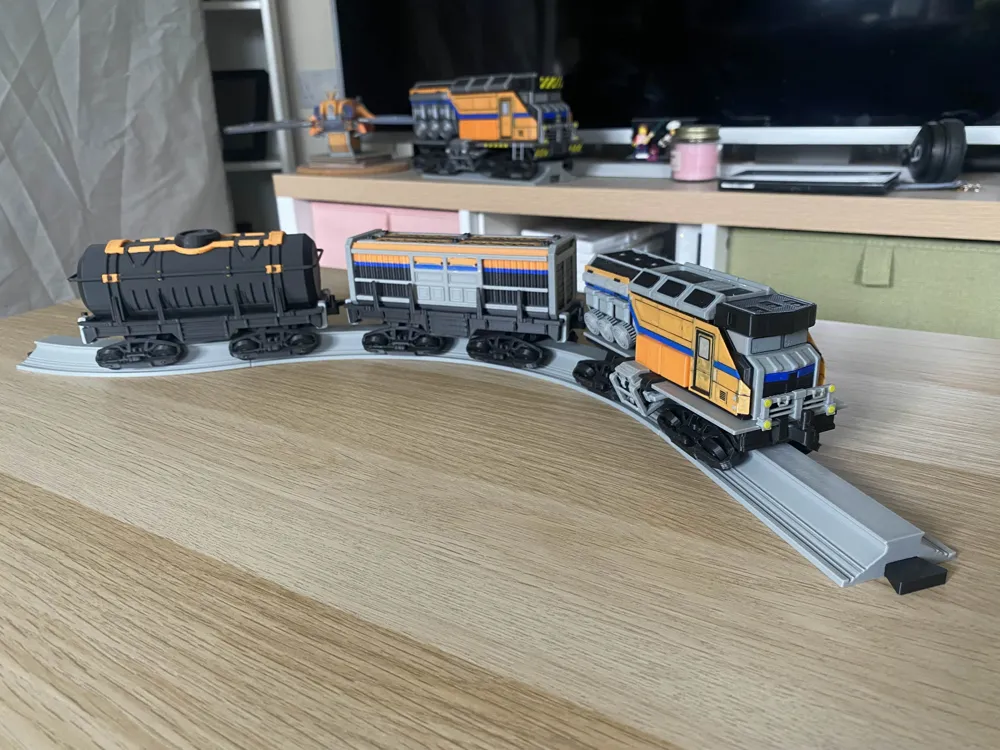 Satisfactory Train Cart + Tracks - Free 3D Print Model - MakerWorld