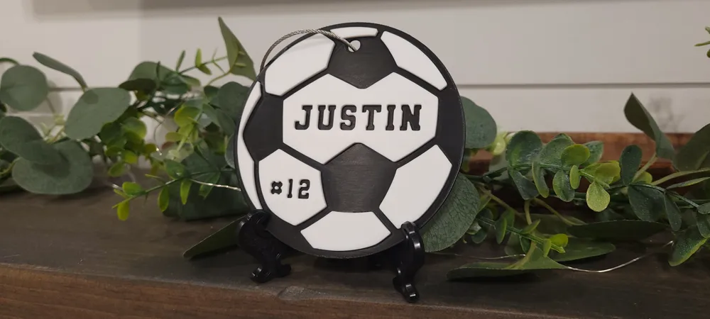 Soccer ball Keychain and Bag Tag - Free 3D Print Model - MakerWorld