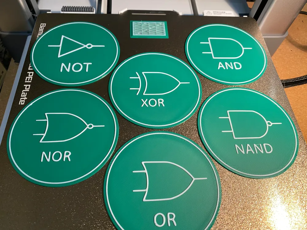 Logic Circuit Coasters by Pfhorte - MakerWorld
