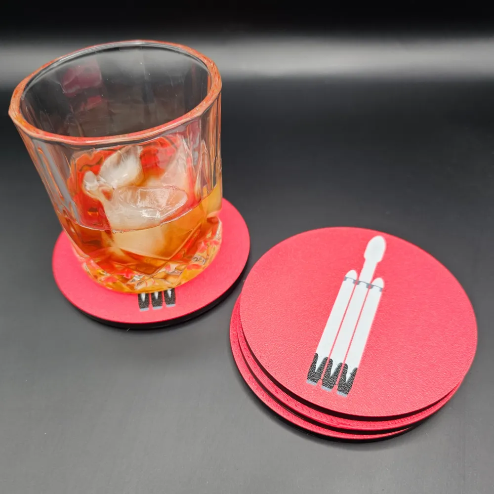 SpaceX Falcon Heavy Coaster by CassFace - MakerWorld