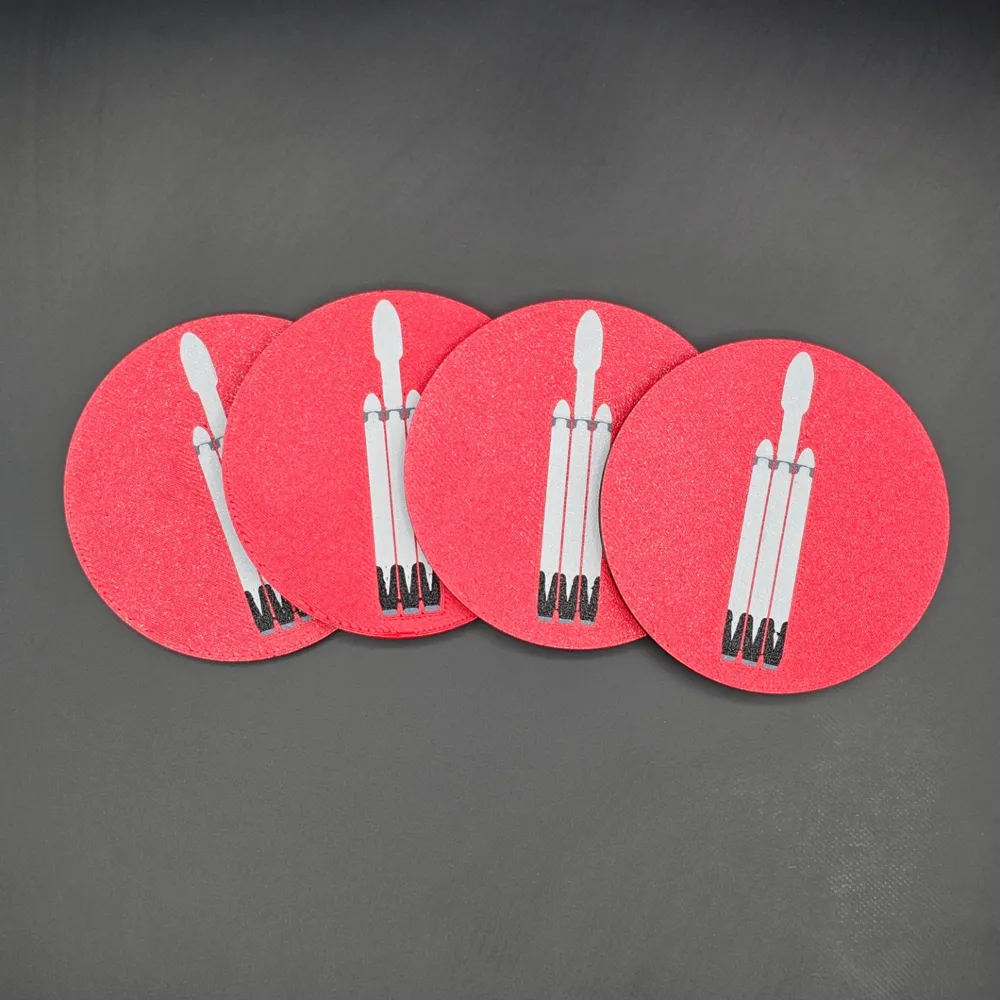 SpaceX Falcon Heavy Coaster by CassFace - MakerWorld