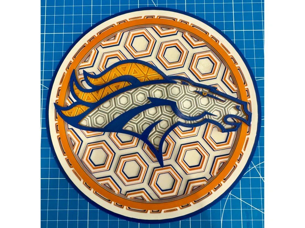 Denver Broncos Dimensional Mosaic by Richie Rich Richie Rich - MakerWorld