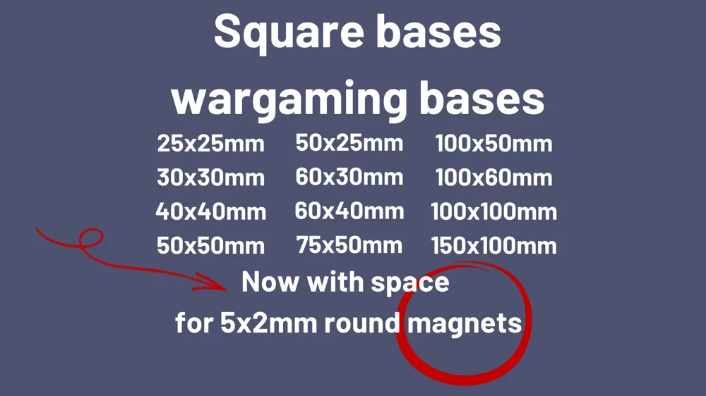 Square bases - Free 3D Print Model - MakerWorld
