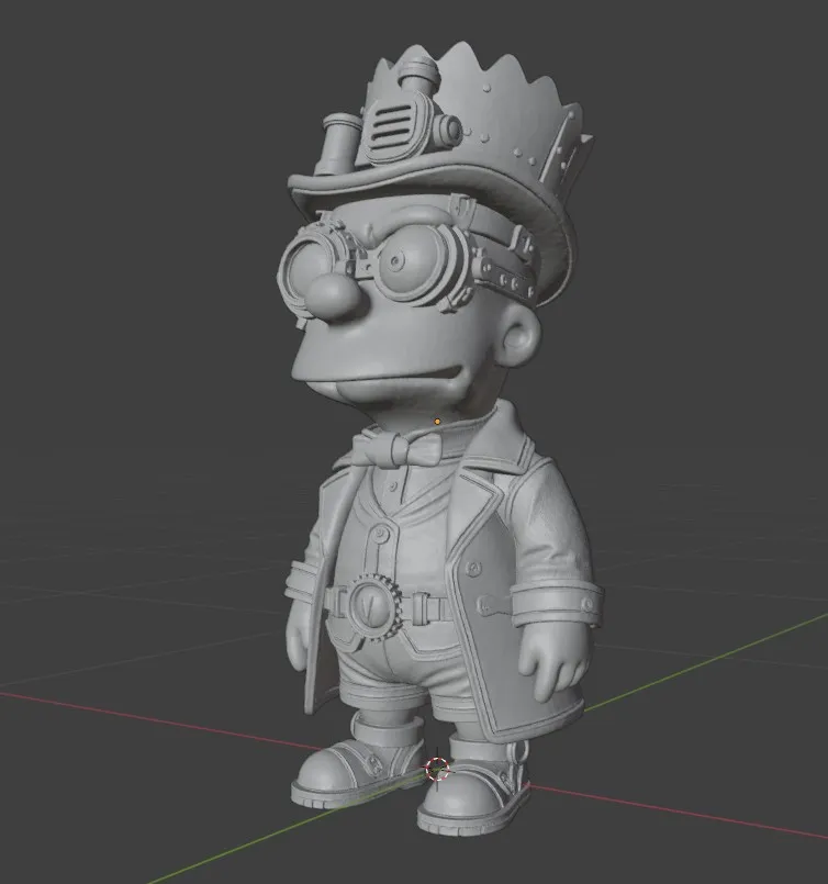 Bart Simpson steampunk - Free 3D Print Model - MakerWorld