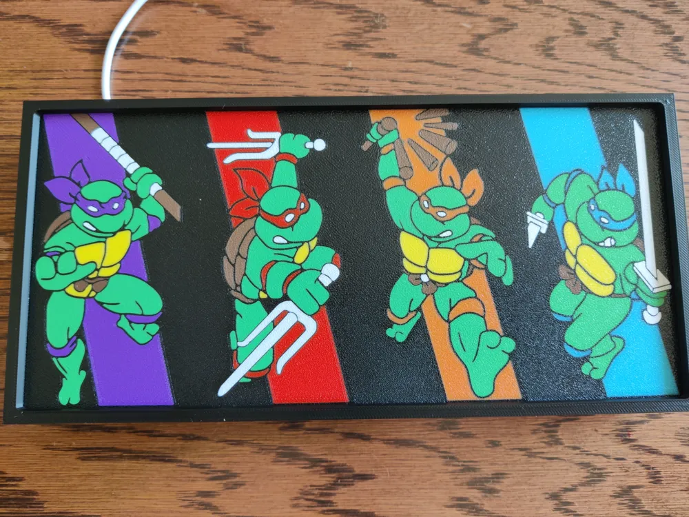 Turtles in Time Lightbox - Free 3D Print Model - MakerWorld