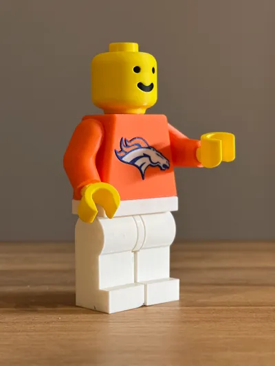 NFL Brick Man - Denver Broncos (500%) by Jandaa MakerWorld: Download ...