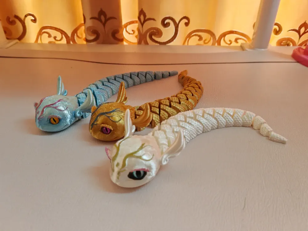 Serpentine Year Seven-Colored Sky-Swallowing Python, Articulated Hinged ...