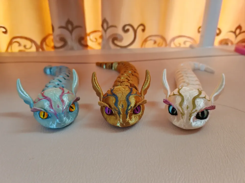 Serpentine Year Seven-Colored Sky-Swallowing Python, Articulated Hinged ...