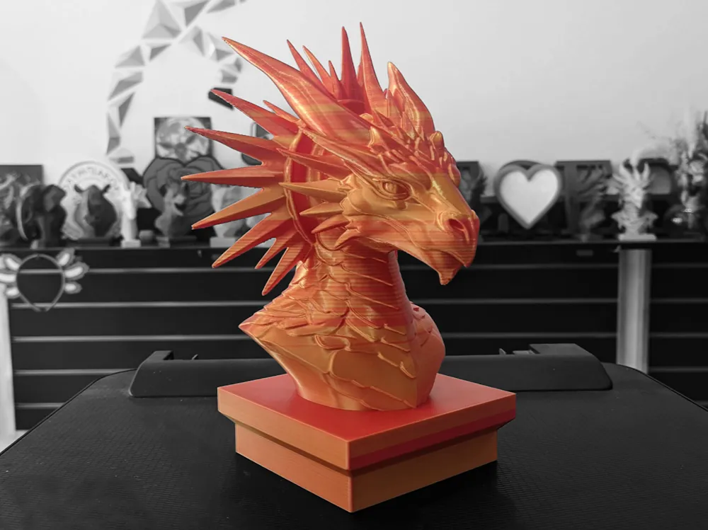Sun Dragon Bust - Free 3D Print Model - MakerWorld