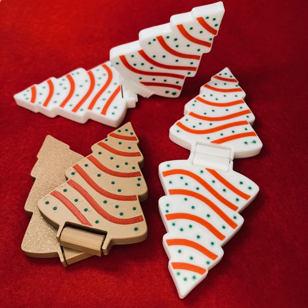 Little Debbie Christmas Tree Flip + Slide Fidget - Free 3D Print Model ...