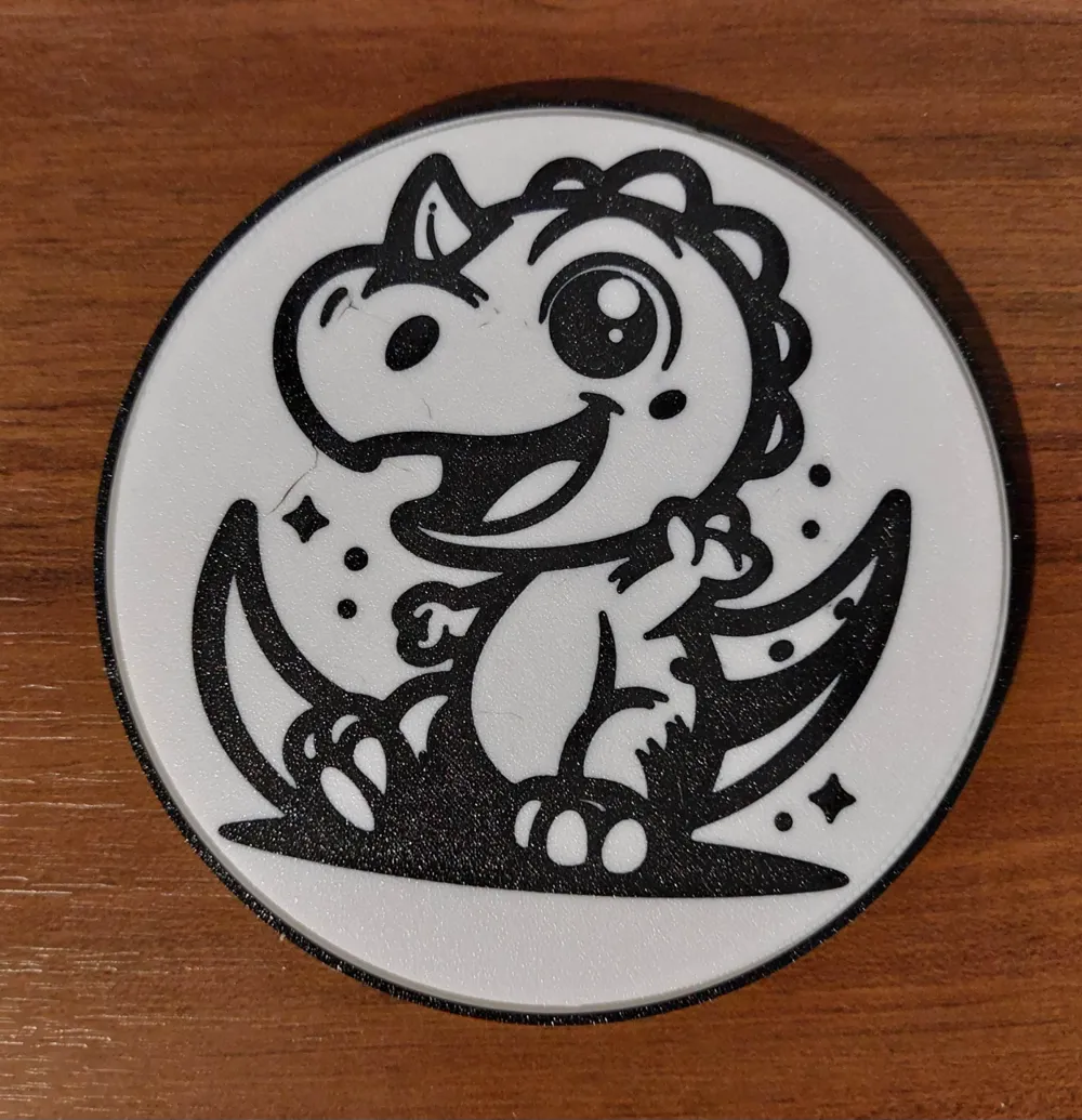 Dinosaur coaster by CustomCreations - MakerWorld