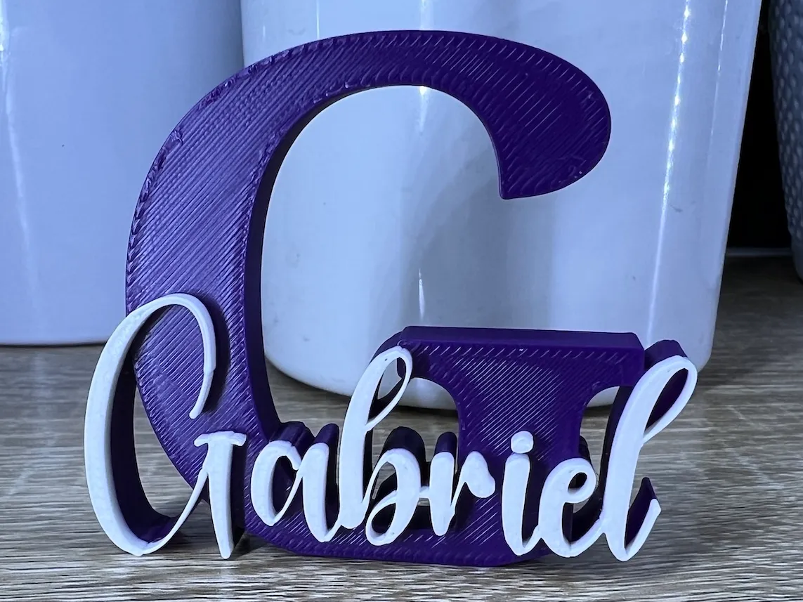 Ornamento com Nome GABRIEL - Placa de Nome Inicial - Modelo gratuito ...