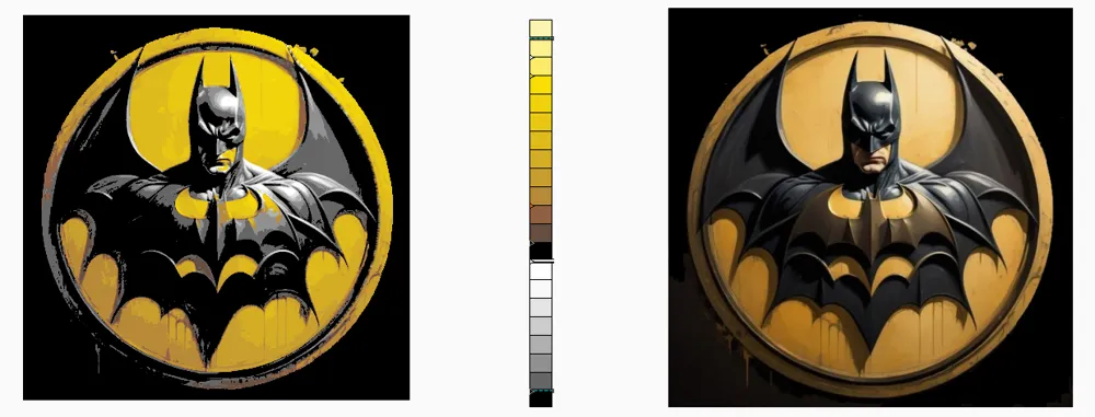 Hueforge batman (150x150) by Litolunar - MakerWorld