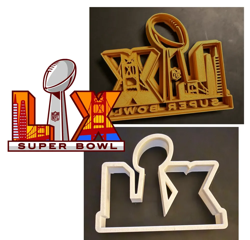 Super Bowl LX Cookie Cutter Set - Free 3D Print Model - MakerWorld