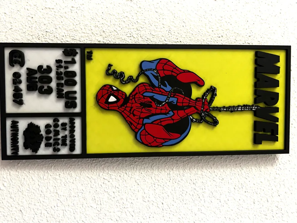 Spiderman Marvel Corner Box - Comic decoration by borbolo MakerWorld ...