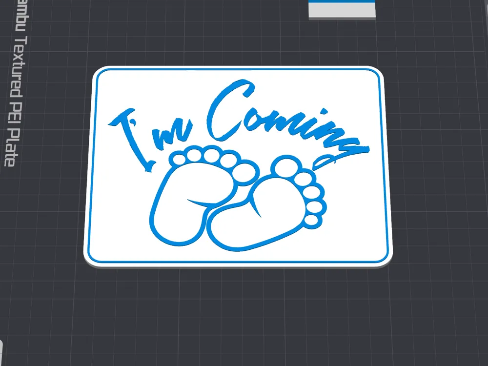 I'm Coming (baby announcement/gender reveal) by Vatoe MakerWorld ...