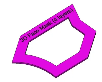 Covid 19 Style 3D Adult Mask Sewing Template by Ook Laboo MakerWorld ...
