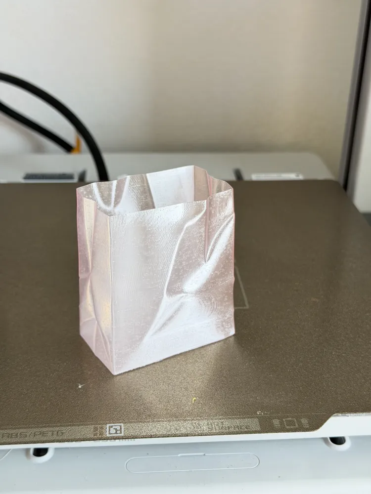 Aesthetic translucent paper bag vase - Free 3D Print Model - MakerWorld