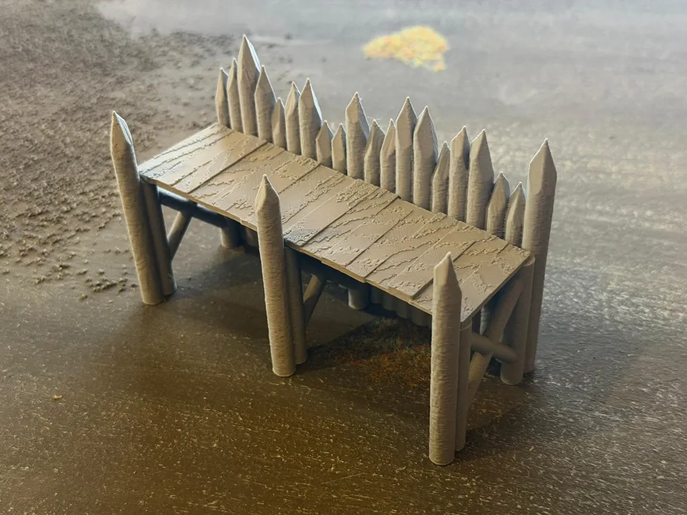 DND - Tabletop - Wooden Palisade 2 - Free 3D Print Model - MakerWorld