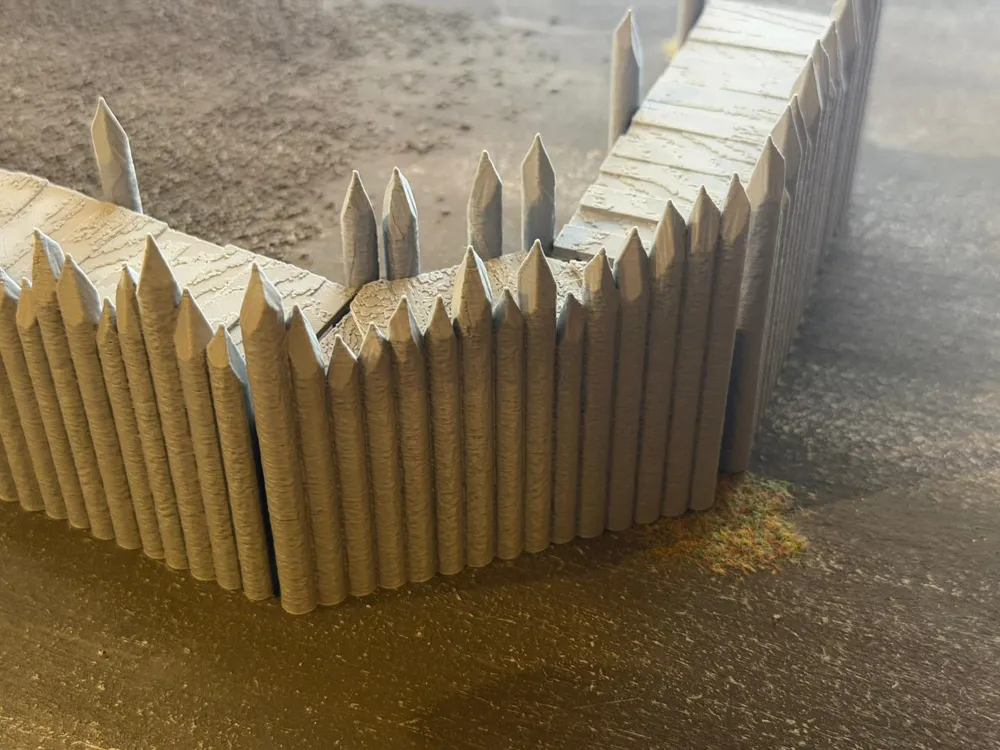 DND - Tabletop - Wooden Palisade 2 - Free 3D Print Model - MakerWorld