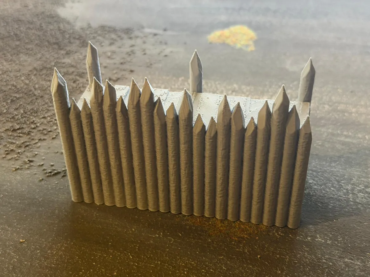DND - Tabletop - Wooden Palisade 2 - Free 3D Print Model - MakerWorld