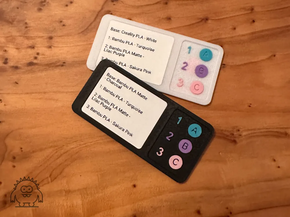 4-Color Test Card - Free 3D Print Model - MakerWorld