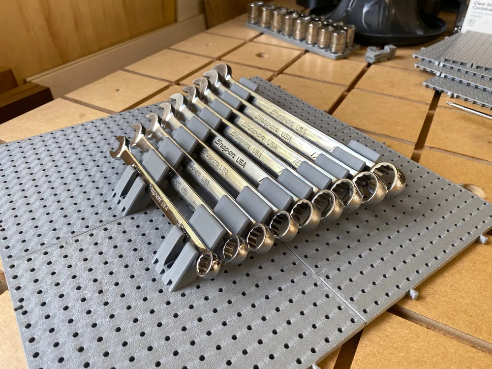 Wrench / Spanner Holders - Tool Grid - No Gaps - Free 3D Print Model ...