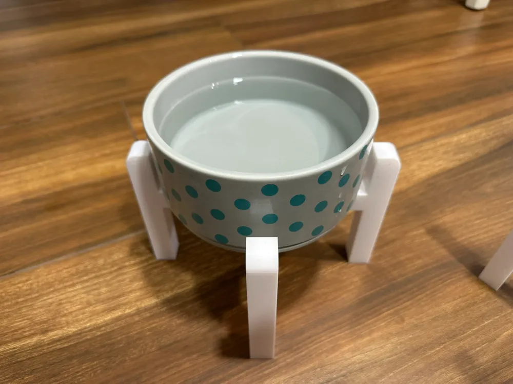 Parametric Pet Bowl Riser by satanin - MakerWorld