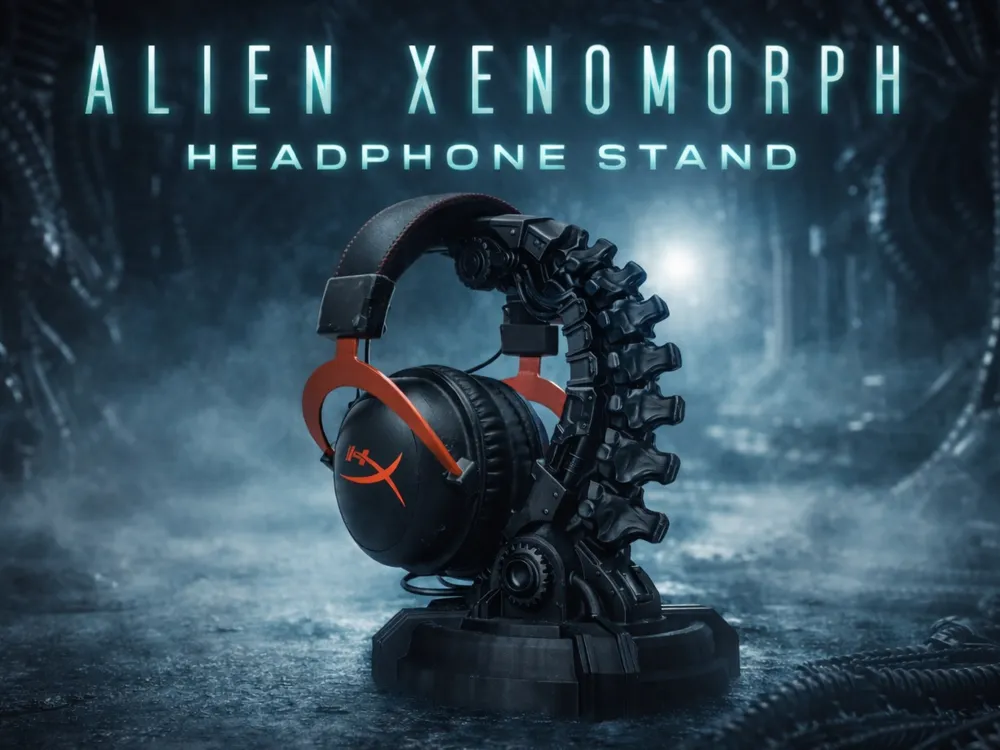 Xenomorph Inspired Headphone Stand – Biomechanical - Free 3D Print ...
