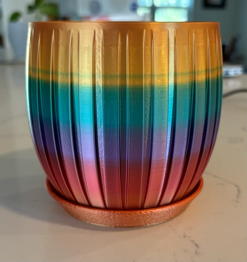 Parametric Vertical Splined Planter Pot by KENN MakerWorld: Download ...