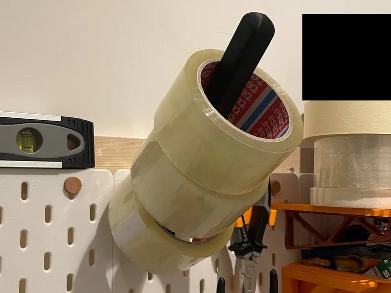 Scotch/Duct tape holder for Skadis pegboard - Free 3D Print Model ...